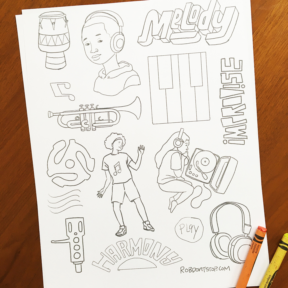 adult music coloring pages